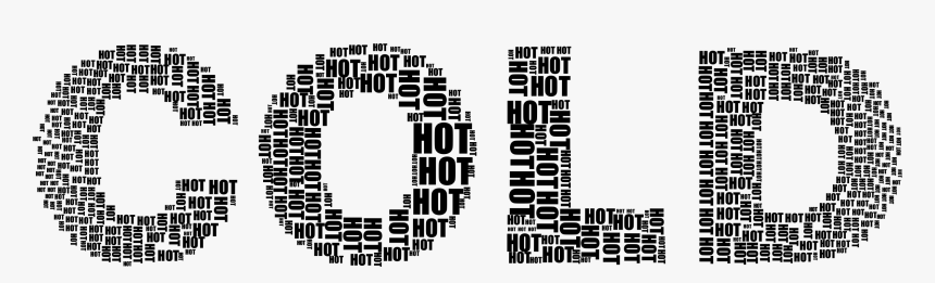 Hot And Cold Typography 2 Black Clip Arts, HD Png Download ...
