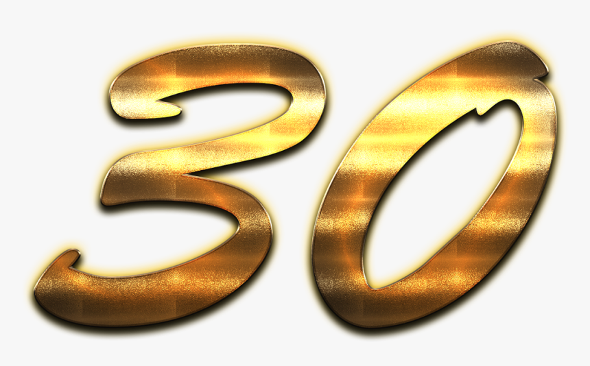 30 Number Golden Png, Transparent Png , Transparent Png Image - PNGitem