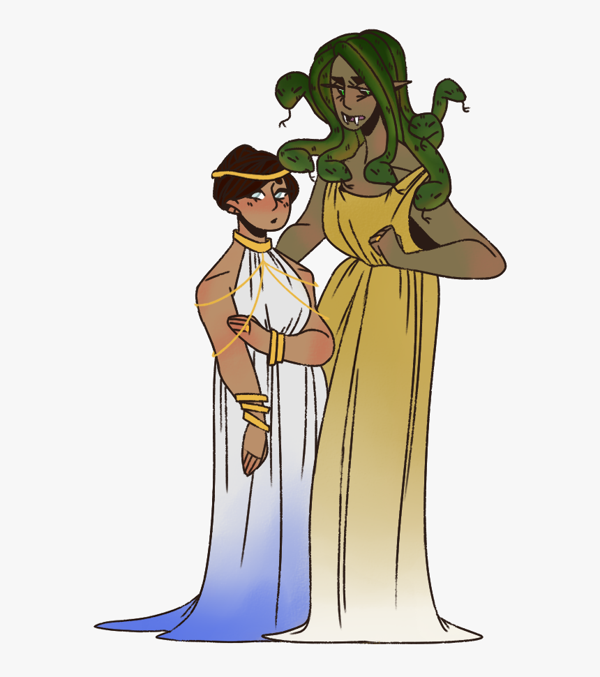 Medusa Is A Lesbian And This Is Her Lovely Blind Wife, HD Png Download ...