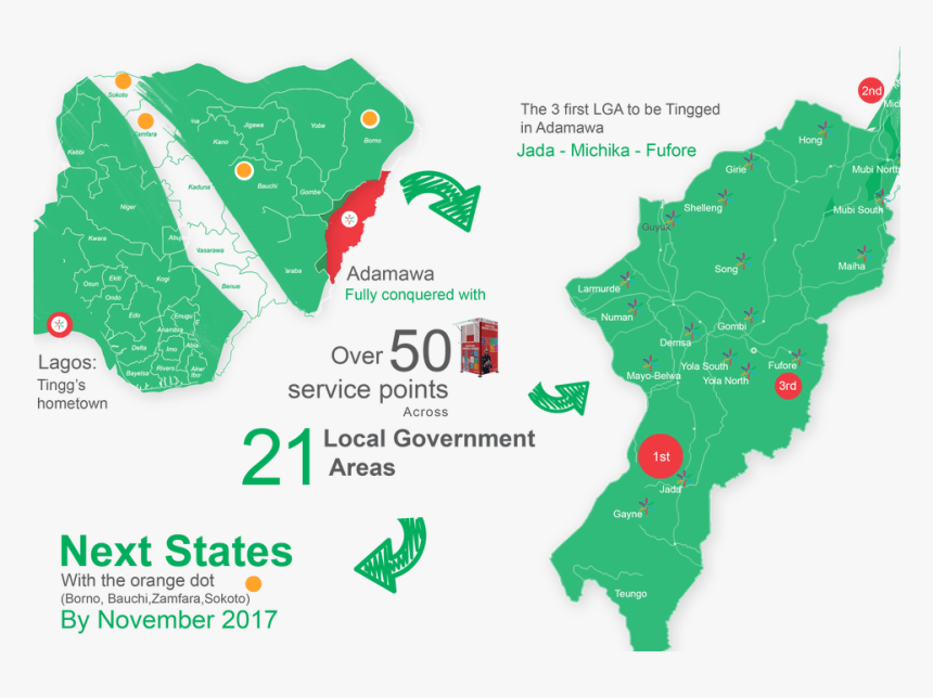 Transparent Nigeria Map Png, Png Download , Transparent Png Image - PNGitem