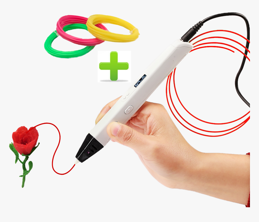 3d Printing Pen Doodle Printer Pen With Led / Oled, HD Png Download ...