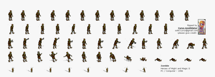 Zombie Sprite Png, Transparent Png , Transparent Png Image - PNGitem