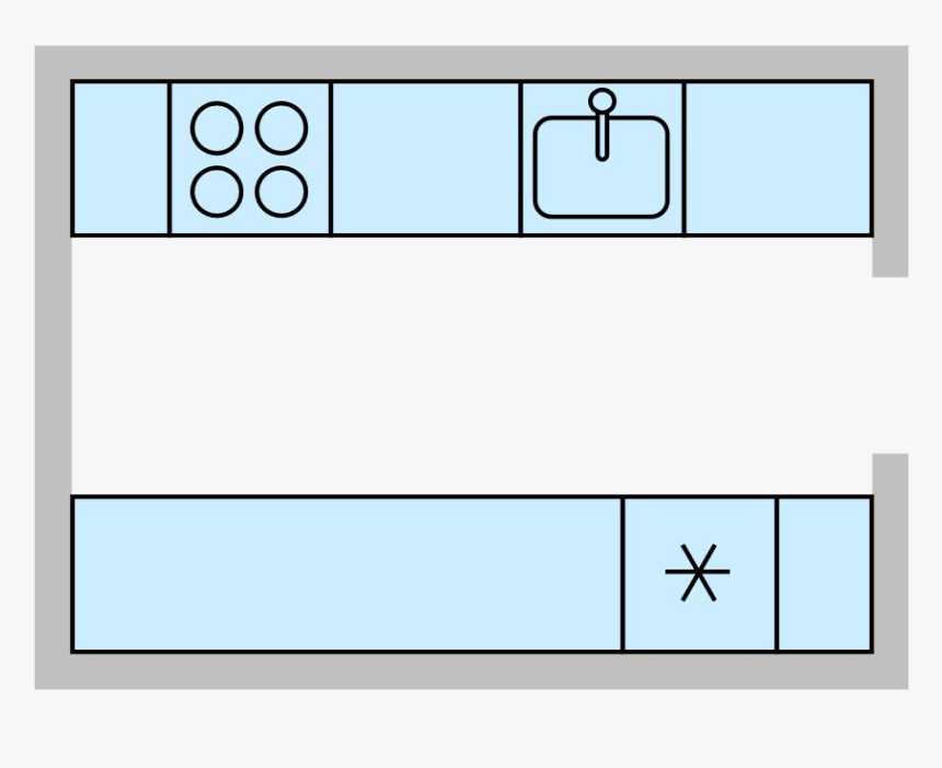 Kitchen In Two Lines, HD Png Download , Transparent Png Image - PNGitem