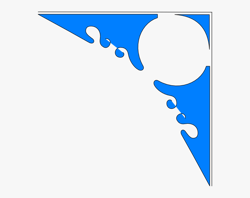 Blue Vector Corner Borders