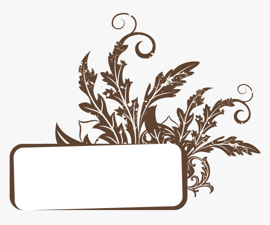 Creative Flower Title Frame - Flower Frame Vectors Rectangle, HD Png ...