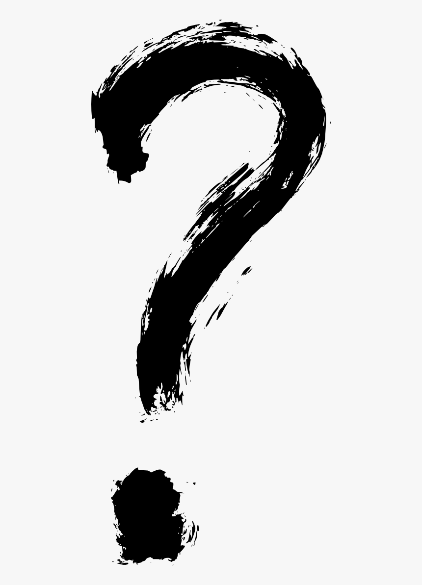 Question Mark Brush Stroke, HD Png Download , Transparent Png Image ...