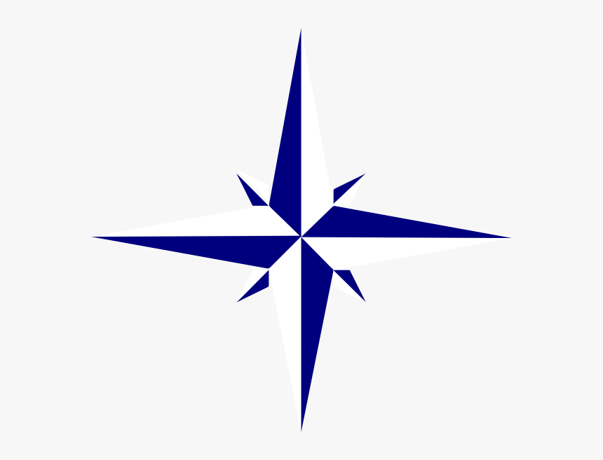 Gray Compass Star 2 Svg Clip Arts - Compass Star Png, Transparent Png ...