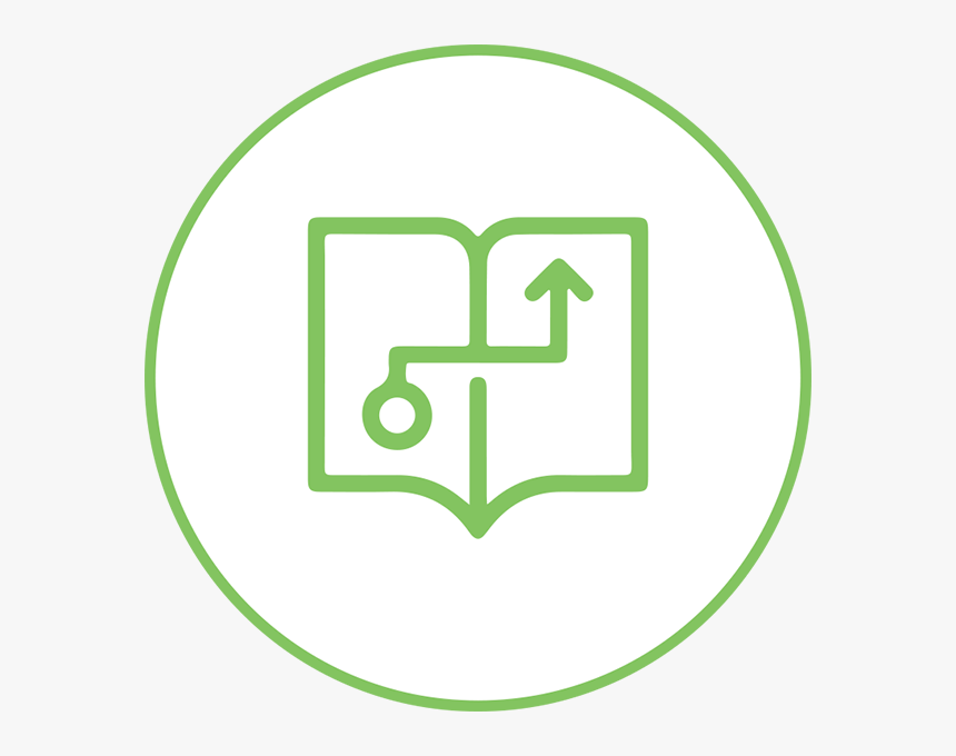 Green Playbook Icon Inside White Circle With Green - Circle, HD Png ...