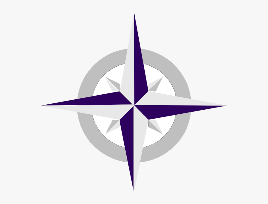 Gold And Blue Compass - Purple Compass Rose, HD Png Download ...