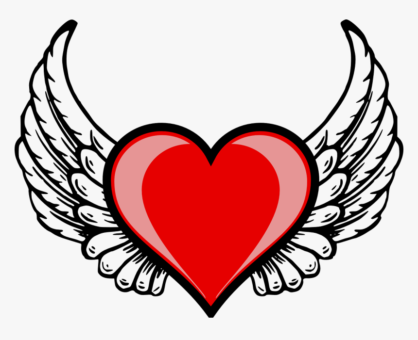 Imajenes De Amor Corazon - Red Heart With Wings, HD Png Download ...