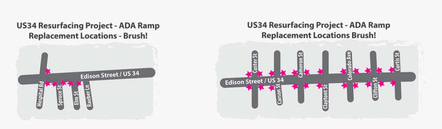 Us34 Ada Ramp Locations Map-brush East&west - Iphone, HD Png Download ...