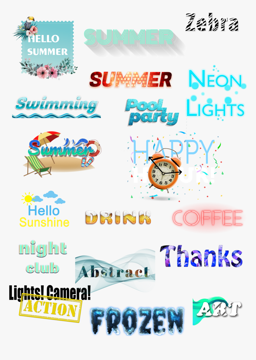 Transparent Summer Word Art Png - Poster, Png Download , Transparent ...