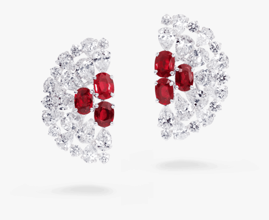 09 03 757 Ruby Diam Earrings, HD Png Download , Transparent Png Image ...