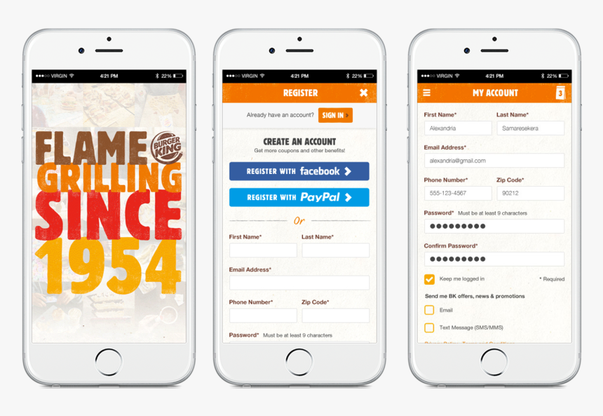 Burger King App , Png Download, Transparent Png , Transparent Png Image ...