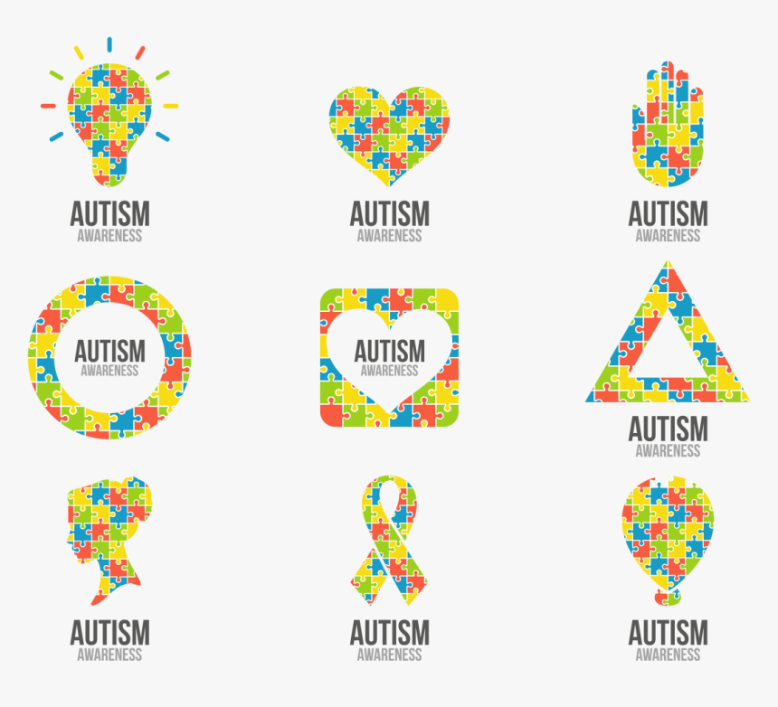 Colorful Puzzle Symbol Of Autism Vector, HD Png Download , Transparent ...