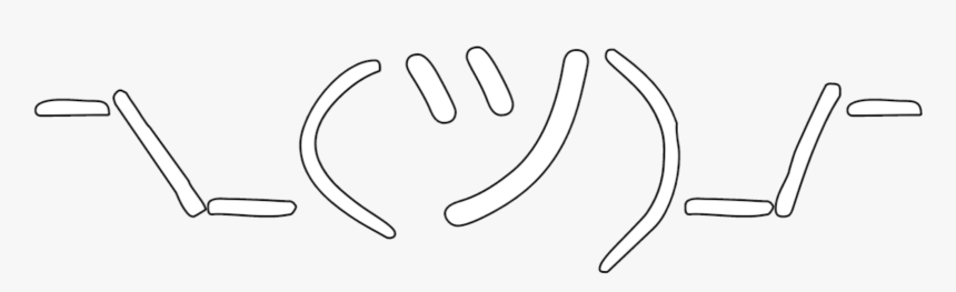 #sticker #emoticon #shrug #white #smile, HD Png Download , Transparent ...