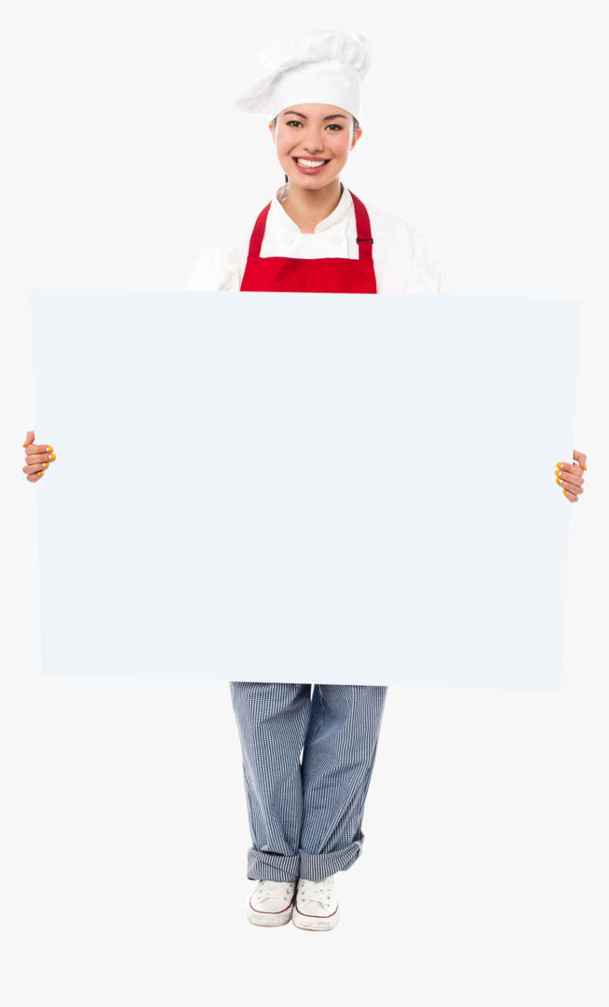 Chef Holding Banner Png Image, Transparent Png , Transparent Png Image ...