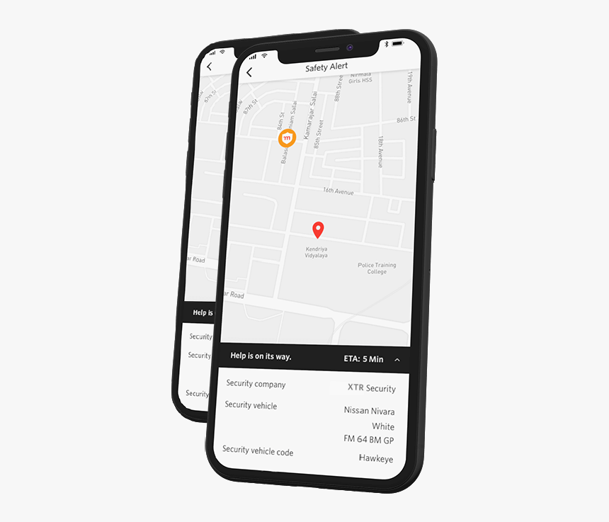 Cell Phone Showing A Map With Pinned Location Where, HD Png Download ...