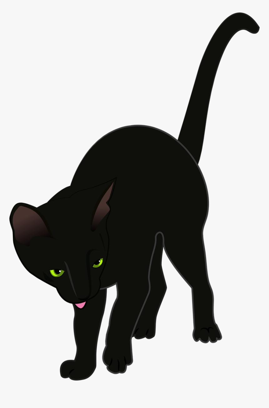 Black Cat Clip Art, HD Png Download , Transparent Png Image - PNGitem