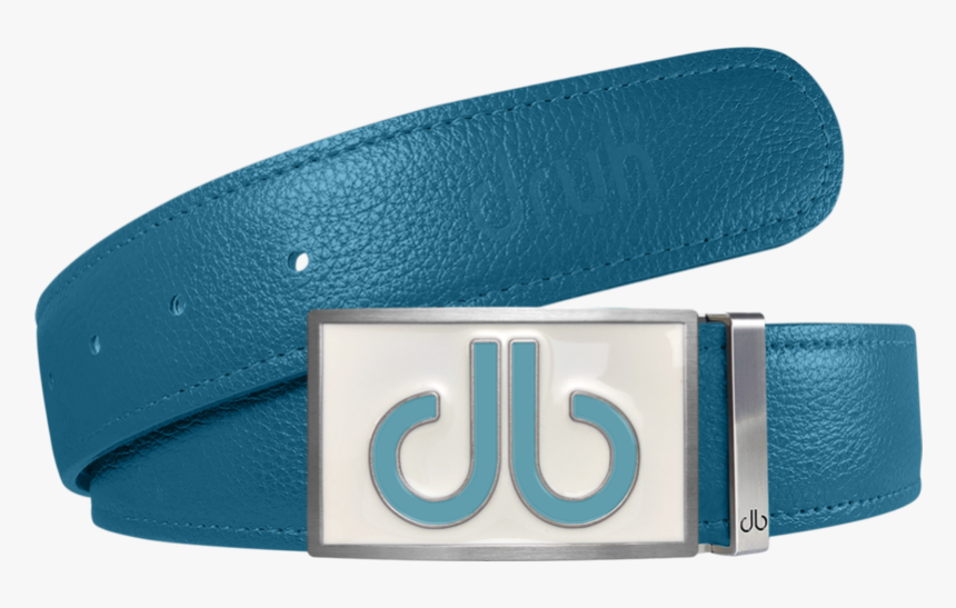Aqua Full Grain Textured Leather Strap With Buckle, HD Png Download ...