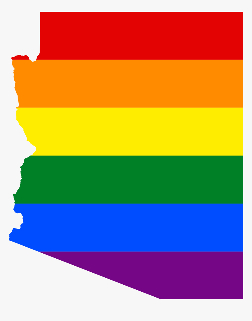 Lgbt Flag Map Of Arizona, HD Png Download , Transparent Png Image - PNGitem