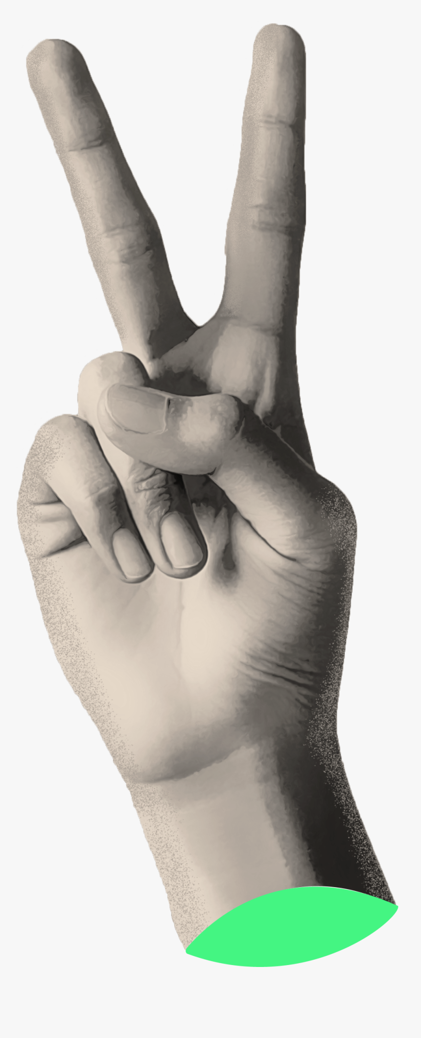 Photo Of A Hand Making A Peace Sign, HD Png Download , Transparent Png ...