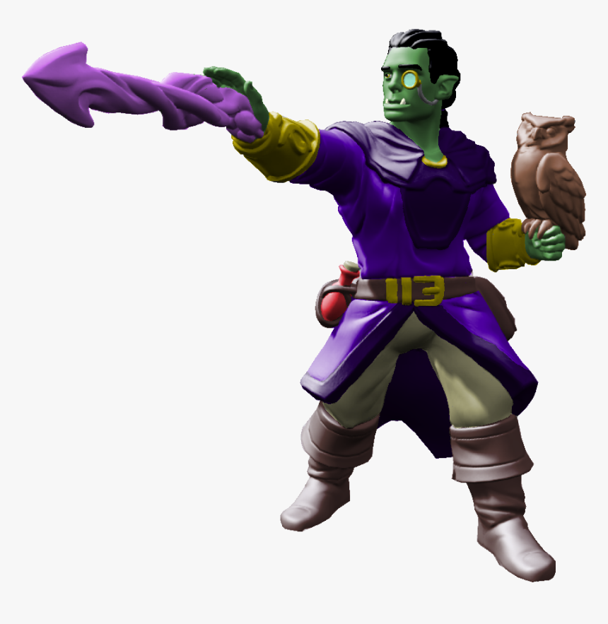 [oc][art] Half-orc Wizard Fires Off A Spell At His, HD Png Download ...