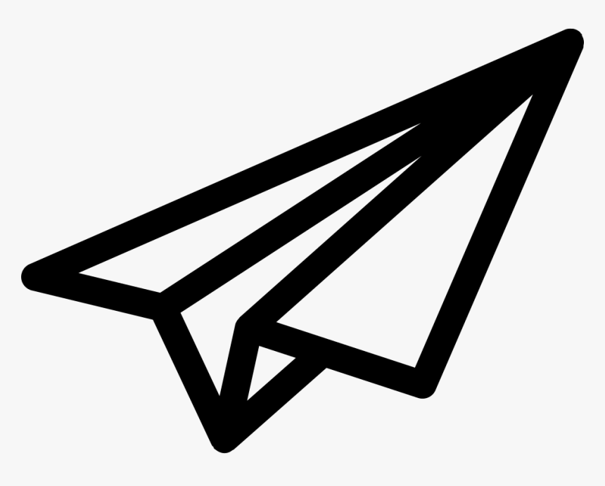 Paper Airplane Outline - Paper Plane Vector Png, Transparent Png ...