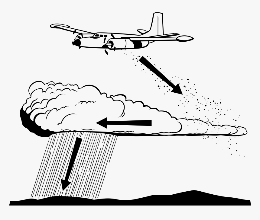 Seeding By Big Image - Cloud Seeding Drawing, HD Png Download ...
