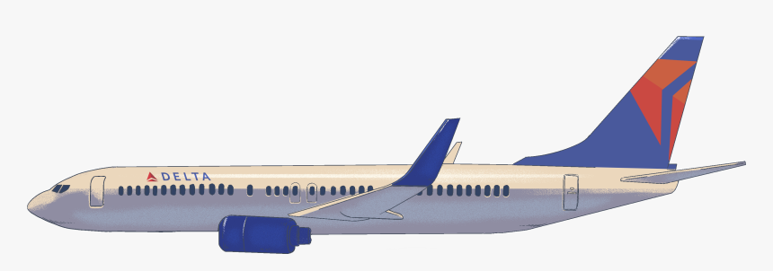 Delta Airplane Clipart, HD Png Download , Transparent Png Image - PNGitem