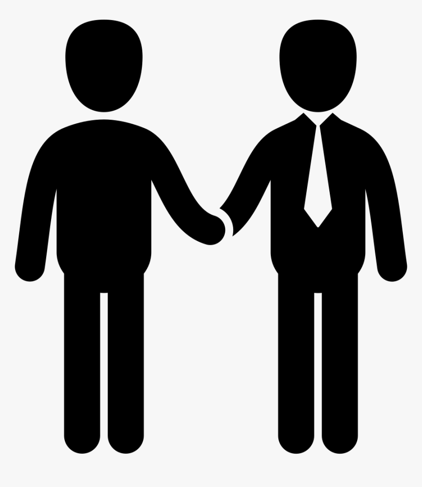 Businessmen Shake Hands - People Shaking Hands Icon, HD Png Download ...