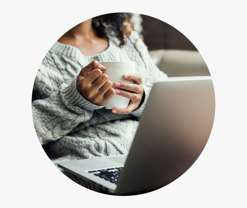 Woman Computer Circle Crop - Circle, HD Png Download , Transparent Png ...