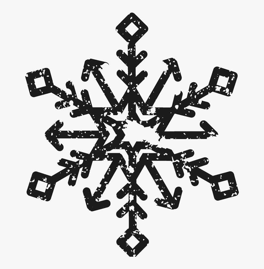 Distressed Snowflake Stamp - Christmas Postage Stamps Png, Transparent ...