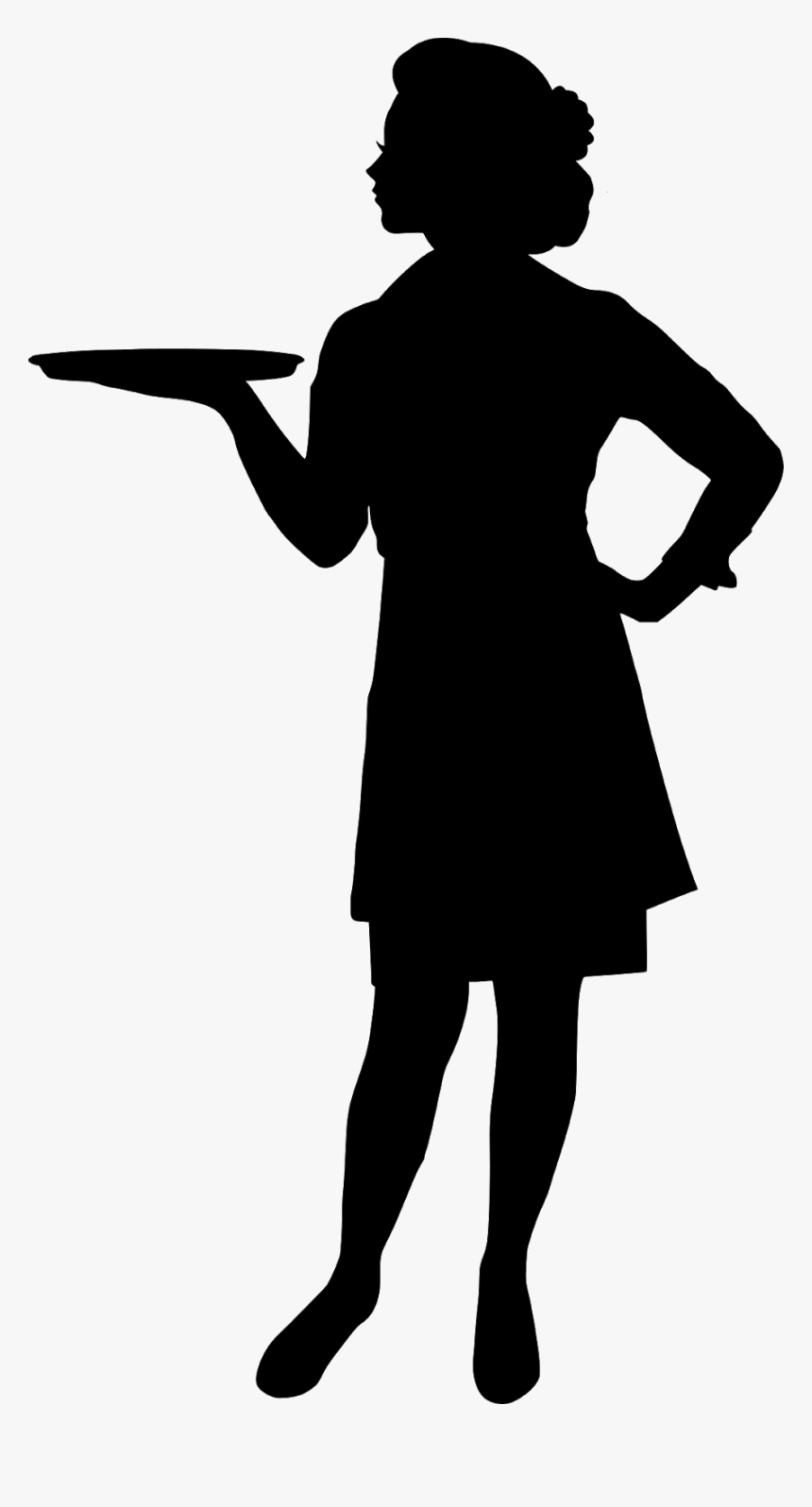 Waitress Silhouette Clipart , Png Download - Waitress Silhouette ...