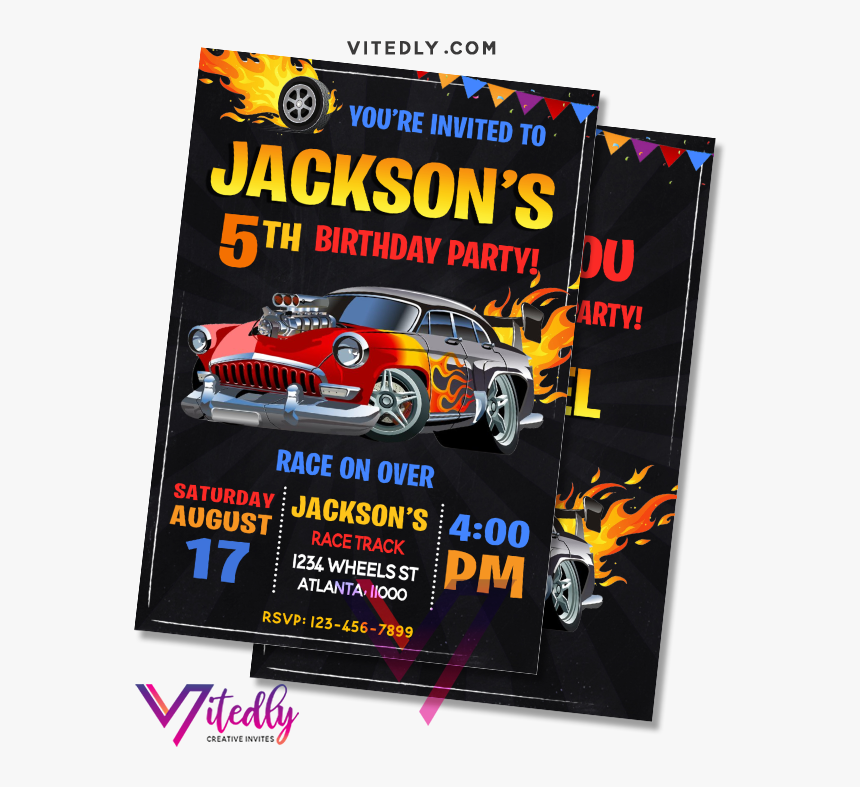 Hot Wheels Invitation, HD Png Download , Transparent Png Image - PNGitem