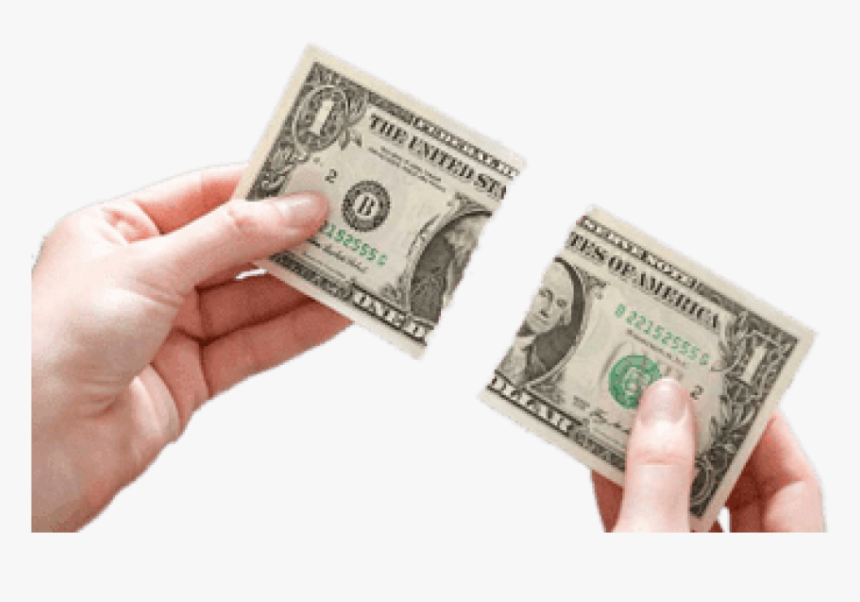 Dollar Bill Ripped In Two, HD Png Download , Transparent Png Image ...