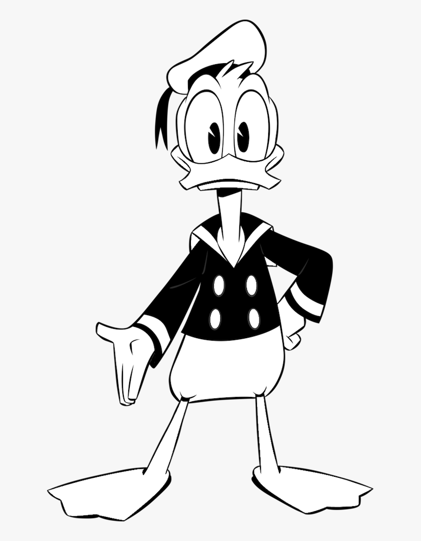 Donald Duck Coloring Page, HD Png Download , Transparent Png Image ...
