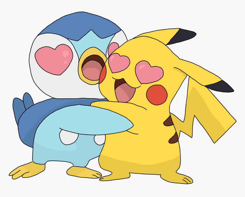 #pokemon #pikachu #pipulp #cute #kawaii #drawing #hug, HD Png Download ...