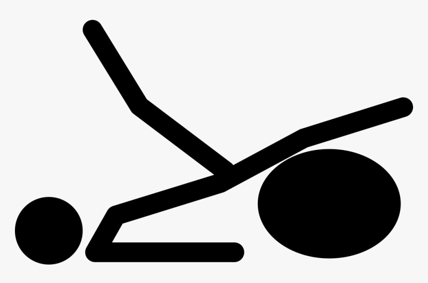 Stick Man Side View Raised On Exercise Ball Comments, HD Png Download ...