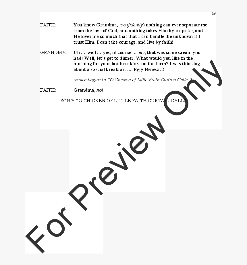O Chicken Of Little Faith Thumbnail, HD Png Download , Transparent Png ...