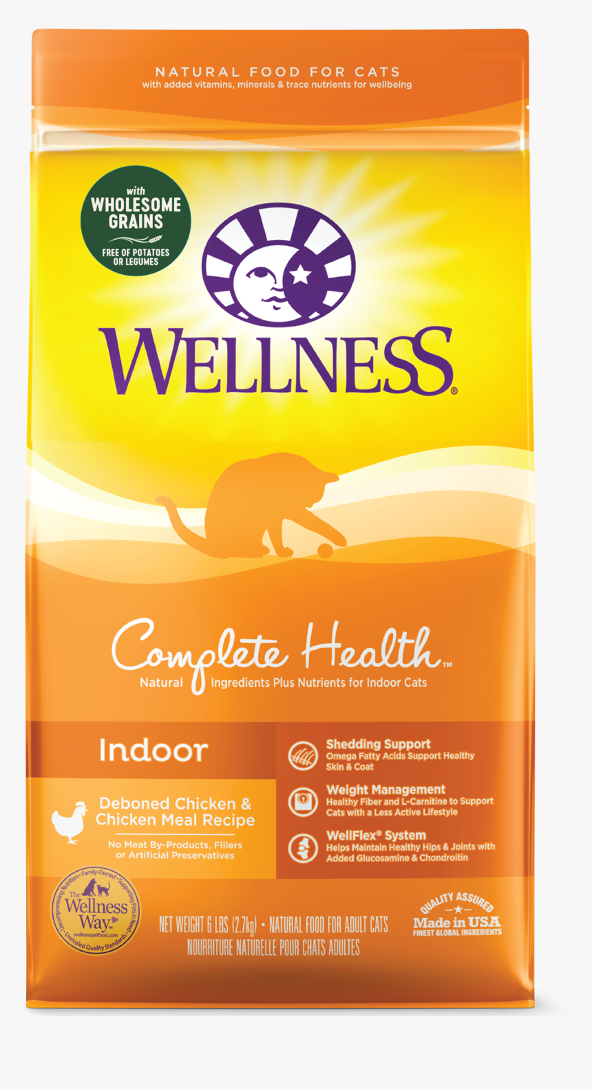 Wellness Complete Health Grains Dry Cat Food, HD Png Download ...
