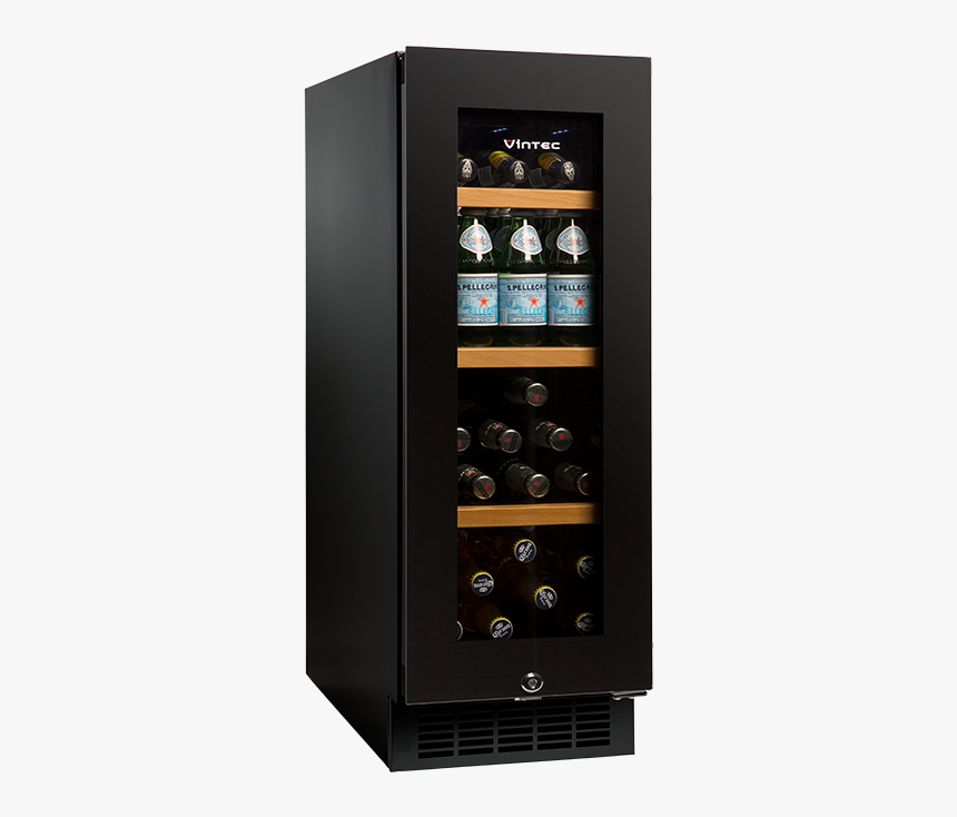Vintec 40 Bottle Black Single Door Fridge, Fridges, HD Png Download ...