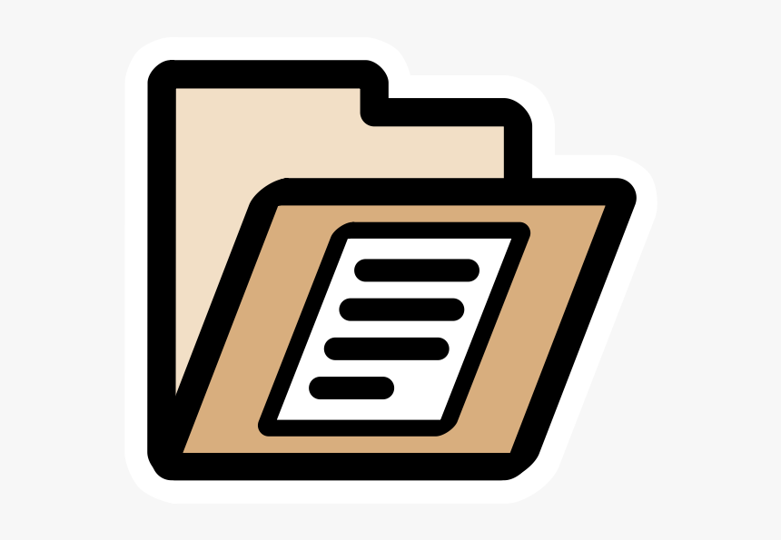 Colorful Wordprocessing Files Folder Icon Vector Image, HD Png Download ...