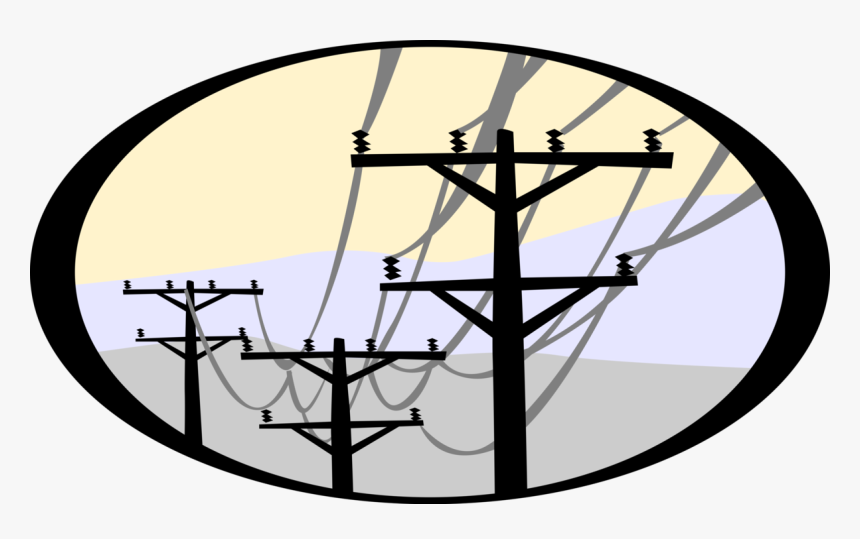 Vector Illustration Of Electrical Energy Transmission, HD Png Download ...