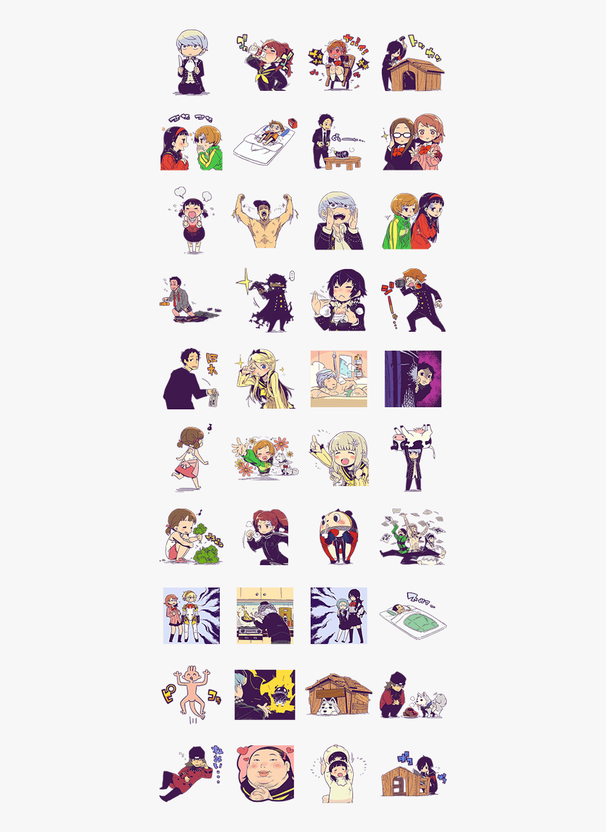 Persona Stalker Club Line Sticker Gif & Png Pack, Transparent Png ...