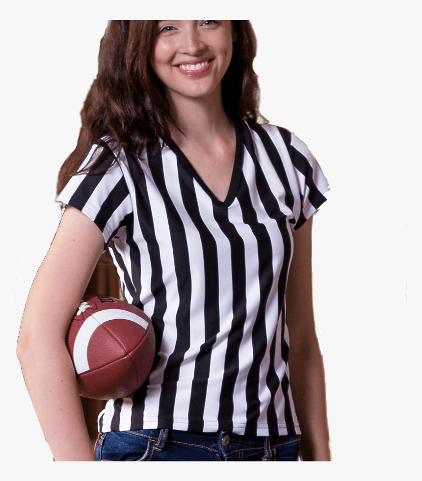 Ladies Womens V-neck Referee Shirt Jersey Uniform Top, HD Png Download ...
