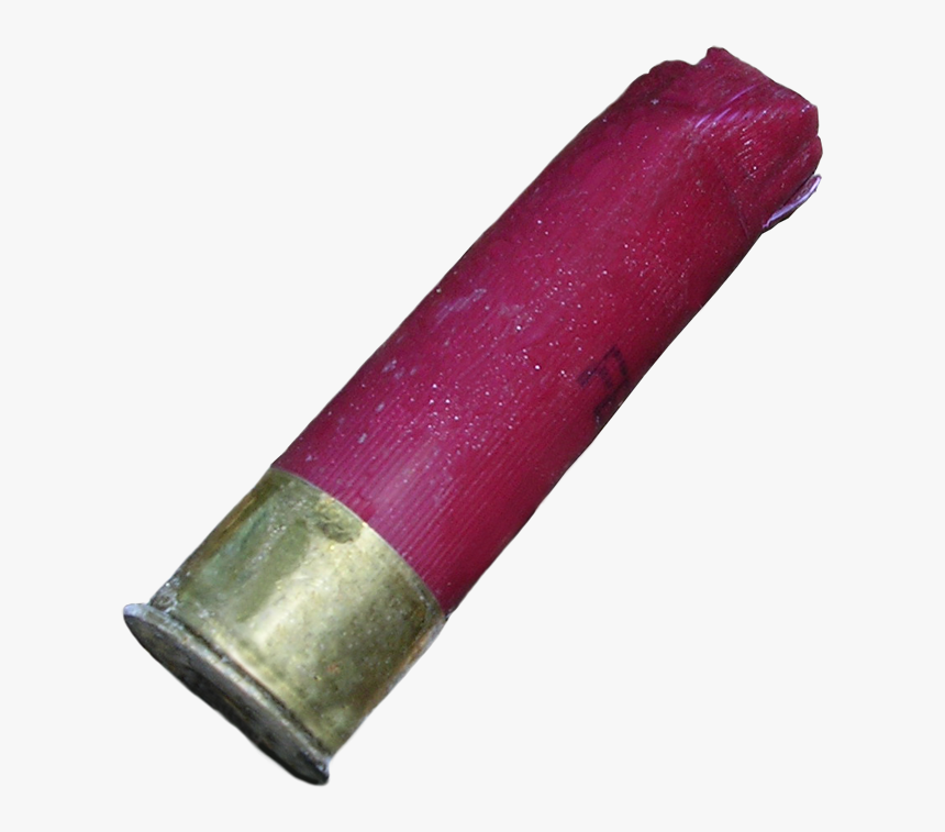 An Expended Shotgun Shell With Red Casing And Brass, HD Png Download ...