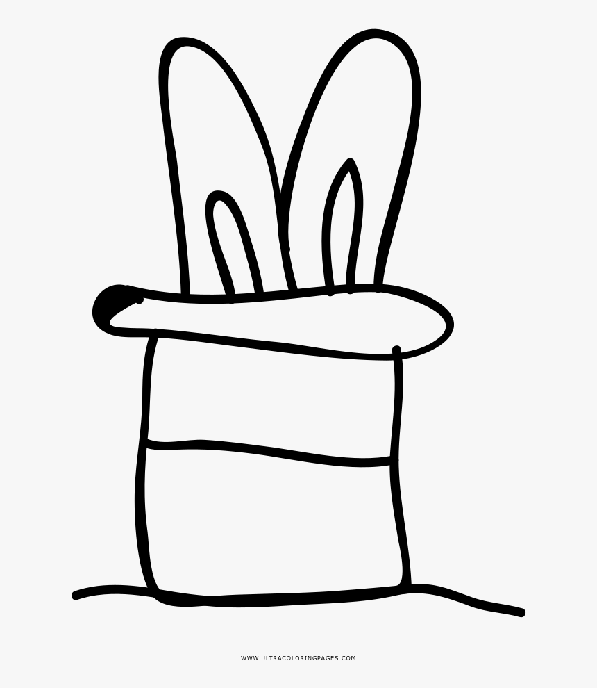 Magic Hat Coloring Page, HD Png Download , Transparent Png Image - PNGitem