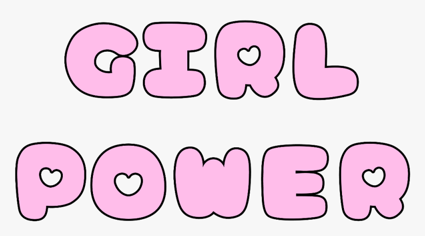 #girl #power #text #girlpower #pink #heart #aesthetic, HD Png Download ...