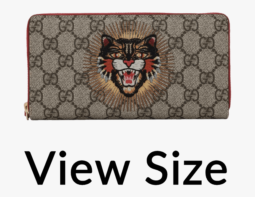 Gucci Gg Supreme Angry Cat Long Zip Around Wallet, HD Png Download ...